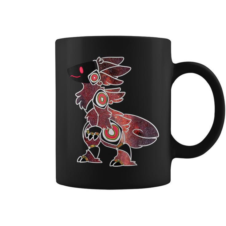 Protogen Furry Fursona Cosmic Rojo Estrellas Taza de café - Regaloses