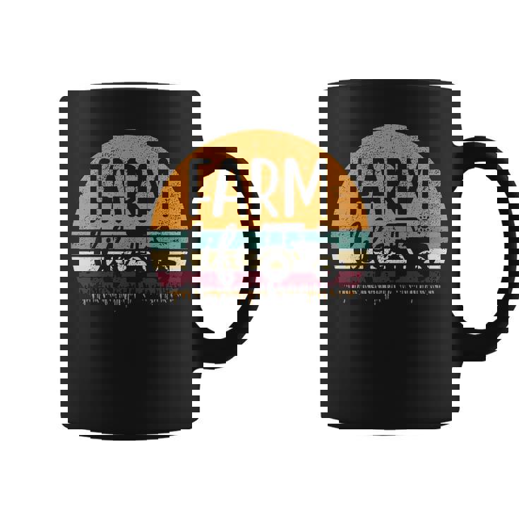Retro Vintage Farm Life Farming Tractor Family Farmer Coffee Mug | Mazezy