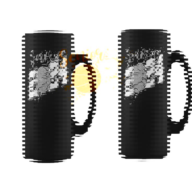 Senior Class Of 2024 Basketball Grad 24 Graduation Coffee Mug - Seseable