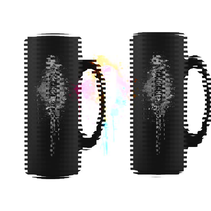 Singer Vintage Microphone Watercolor Karaoke Singing Coffee Mug | Mazezy