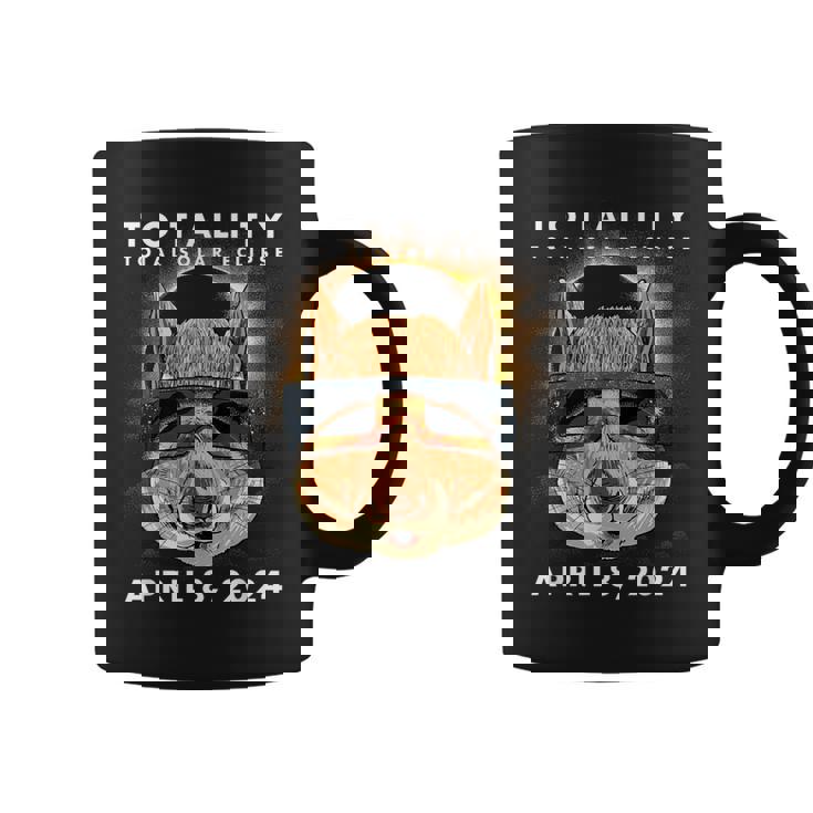 Solar Eclipse 2024 Squirrel Wearing Eclipse Glasses Coffee Mug - Seseable