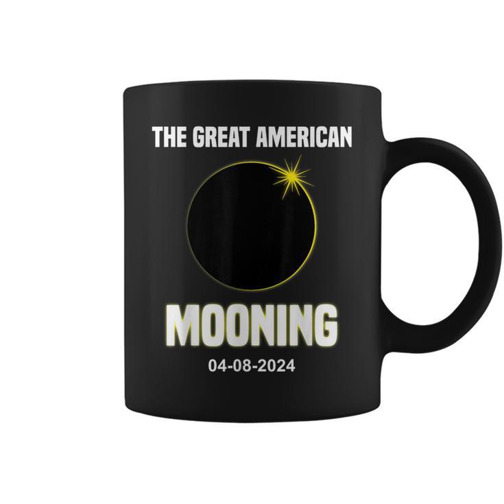 Solar Eclipse Great American Mooning 2024 Eclipse Coffee Mug | Mazezy