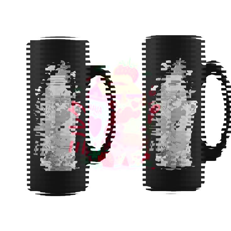 Strawberry Milk Milkshake Cow Carton Cute Kawaii Japanese Coffee Mug ...