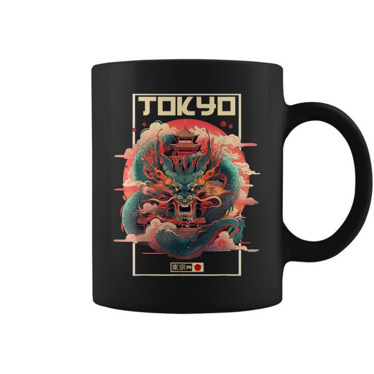 Tokyo Inspired Vintage Style 80S Retro Japanese Asian Dragon Coffee Mug ...