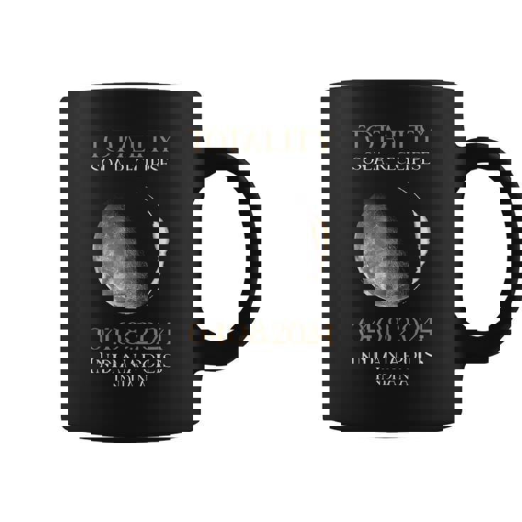 Total Solar Eclipse 2024 04 Indianapolis Indiana Coffee Mug | Mazezy