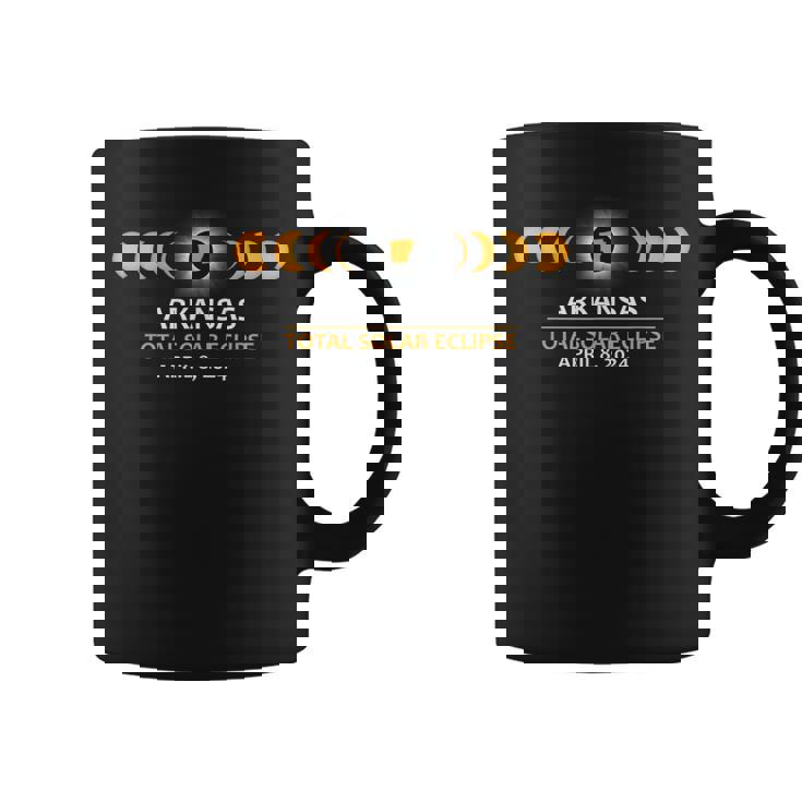 Total Solar Eclipse 2024 Arkansas Solar Eclipse State Coffee Mug | Mazezy