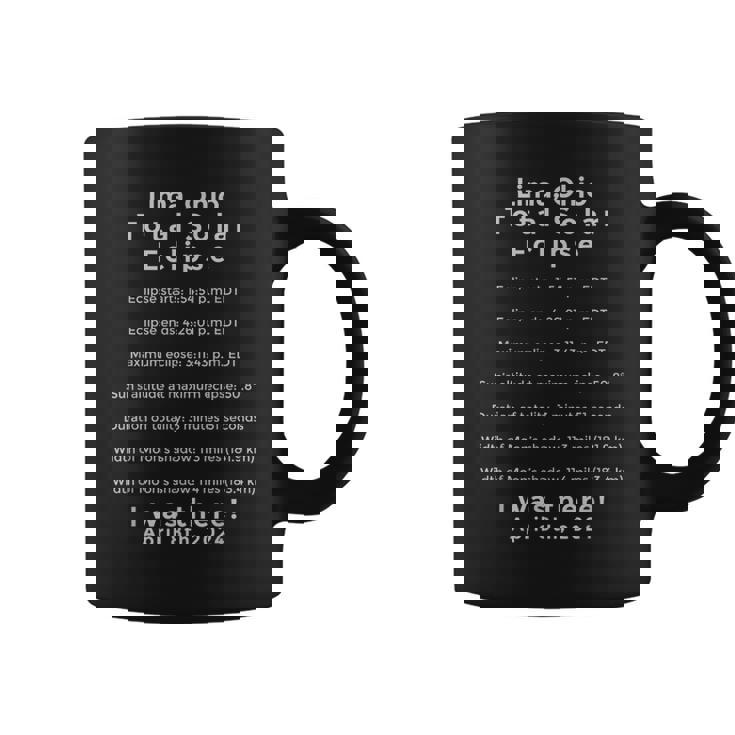 Total Solar Eclipse Eclipse Lima Ohio 2024 Commemorative Coffee Mug ...