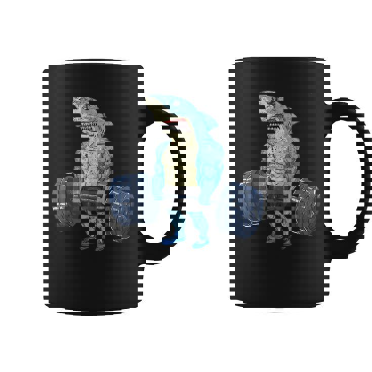 Vintage Shark Weightlifting Bodybuilder Muscle Fitness Coffee Mug ...