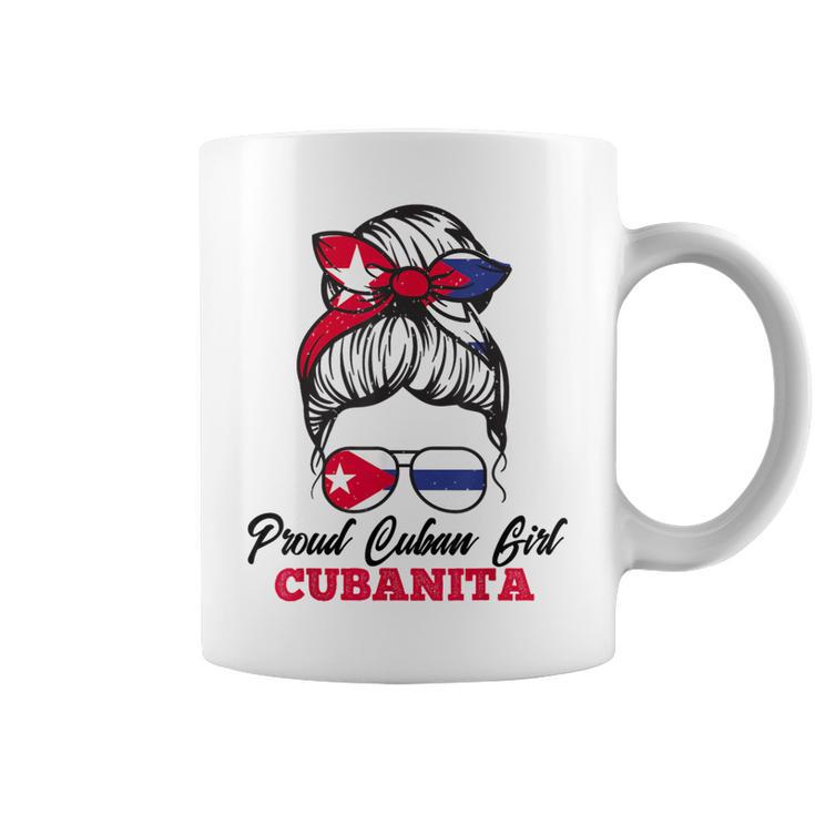 Cubanita Orgullosa Chica Cubana Con Bun Sucioso Bandera Cubana Taza de ...