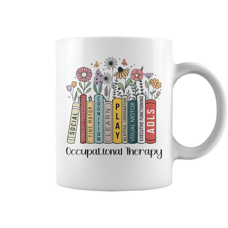 Occupational Therapy Wildflower Book Ot Therapist Assistant Coffee Mug ...