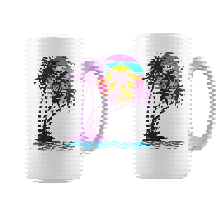 Palm Tree Retro Style Tropical Beach 60S 70S 90S Vintage Coffee Mug ...