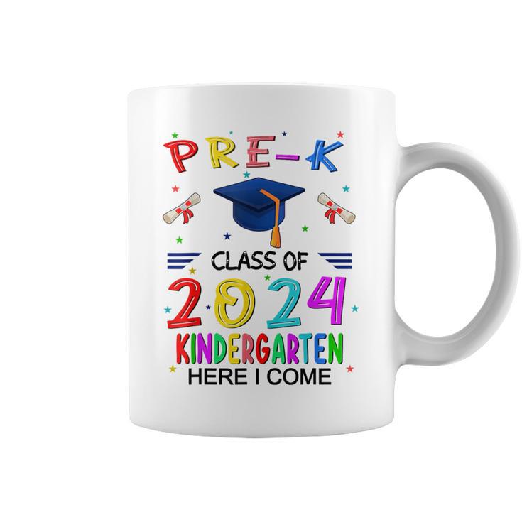 Pre K Graduation Class 2024 Kindergarten Here I Come Coffee Mug | Mazezy