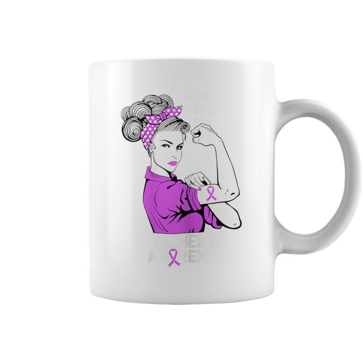 I Wear Purple For Dementia Alzheimers Awareness June Coffee Mug - Monsterry