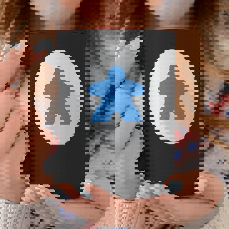 Board Game Blue Meeple Figure Gamer Player Meeples Geek Coffee Mug - Monsterry