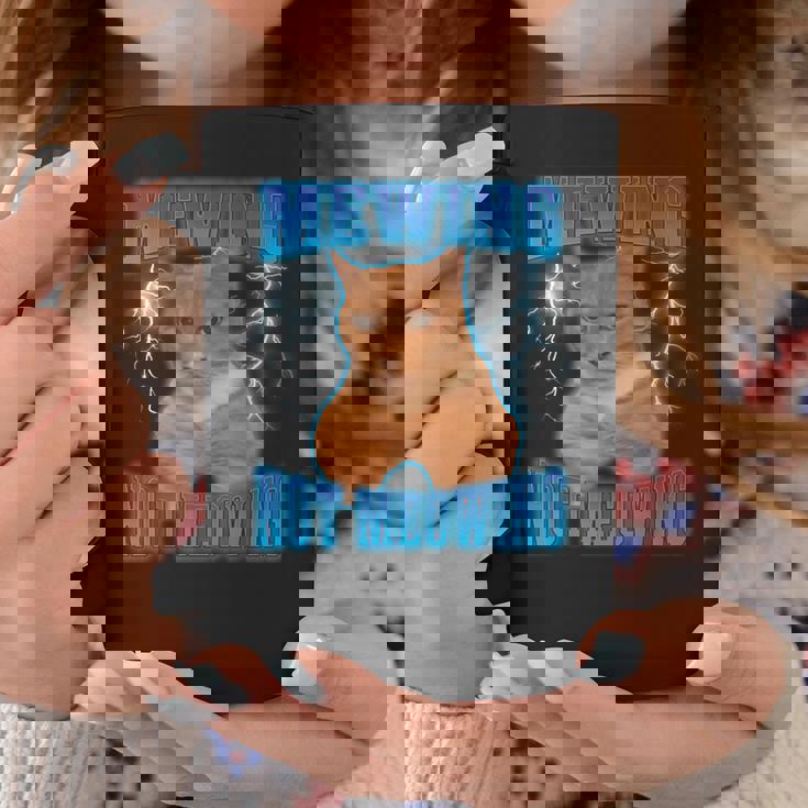 Cat Mewing Meme Cat Mewing Not Meowing Coffee Mug - Monsterry