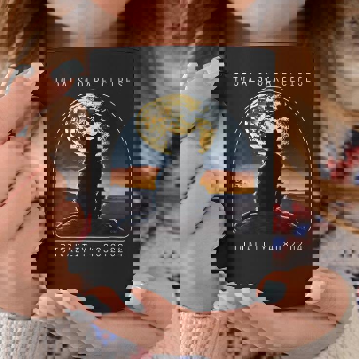 Cat Total Solar Eclipse 2024 Cat Coffee Mug - Seseable