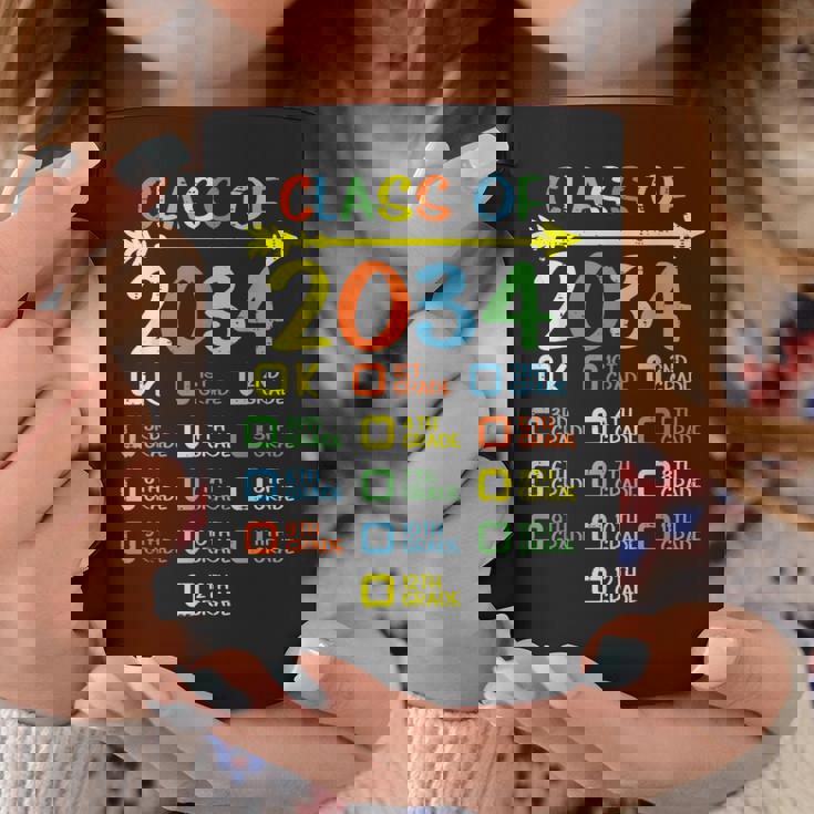 Checklist Handprint Class Of 2034 Grow With Me Boys Girls Coffee Mug ...