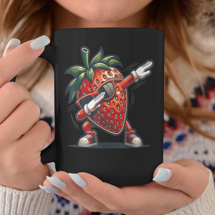 Dab Strawberry Dancing Dabbing Strawberry Fruit Coffee Mug - Seseable