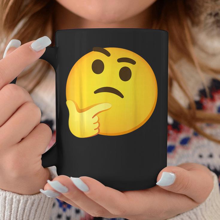 Emoticon Thinking Face Thinker Coffee Mug - Monsterry
