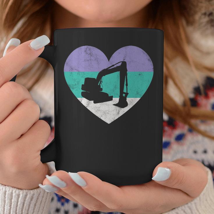 Excavator Construction Retro Cute Coffee Mug | Mazezy