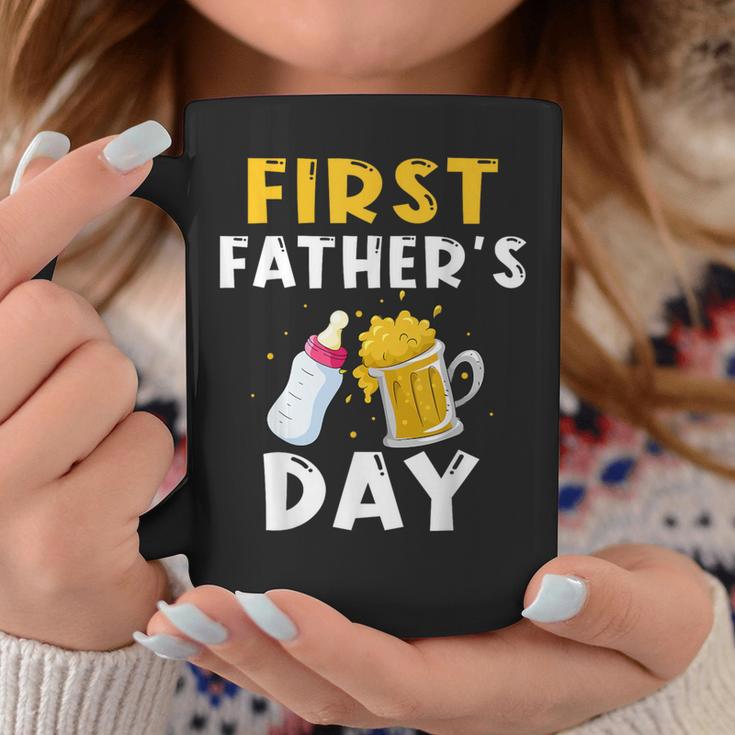 First Father's Day Beer Baby Bottle Daddy 2024 Dad Joke Coffee Mug | Mazezy
