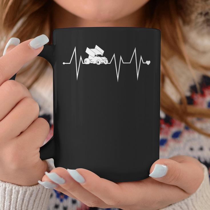 Sprint Car Racing Racer Heartbeat Heart Pulse Rate Ekg Coffee Mug ...