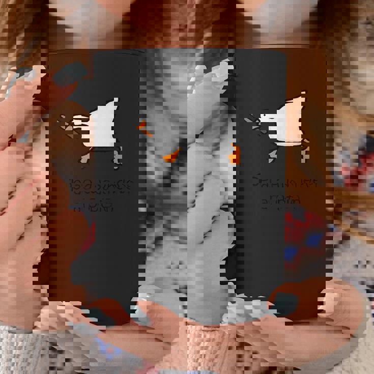 Murder Duck Untitled Duck Game Duck With Knife Meme Coffee Mug | Mazezy