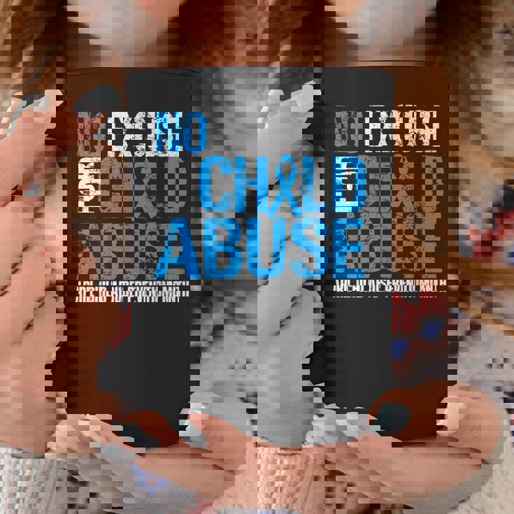 No Excuse For Child Abuse Child Abuse Awareness Month Coffee Mug ...