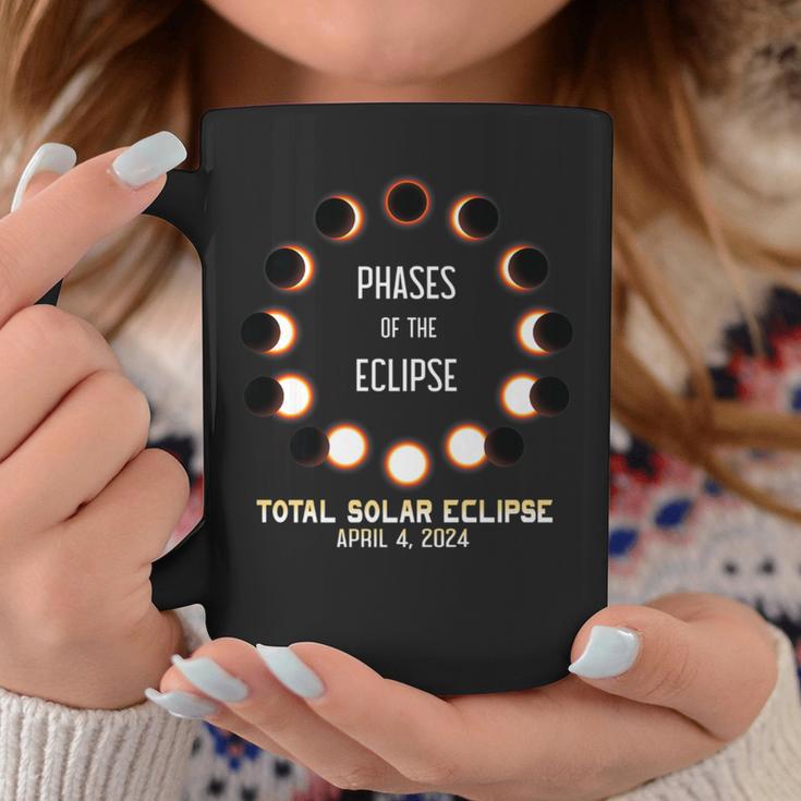 Phases Of The Eclipse 2024 Total Solar Eclipse 4 8 2024 Coffee Mug | Mazezy