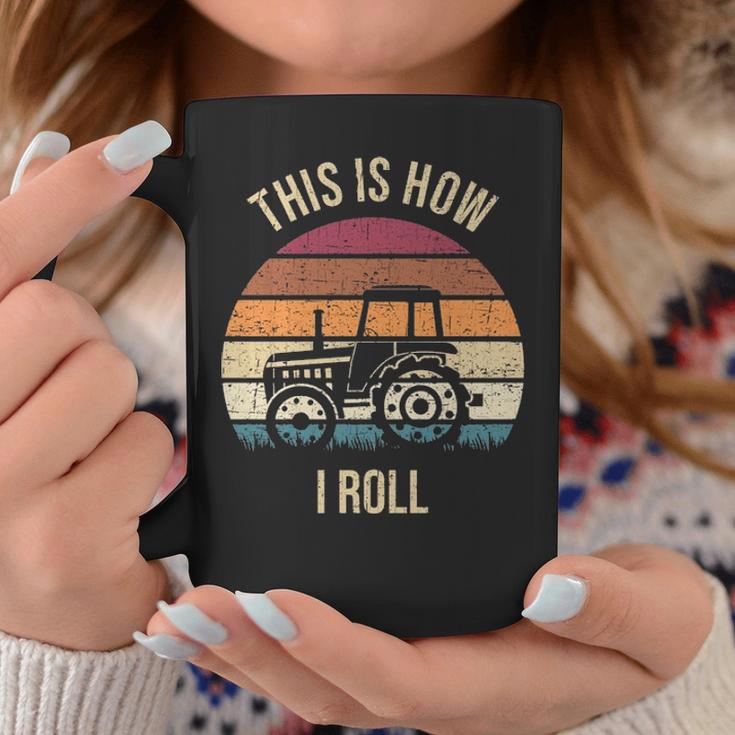 This Is How I Roll Tractor Farmer Retro Coffee Mug | Mazezy