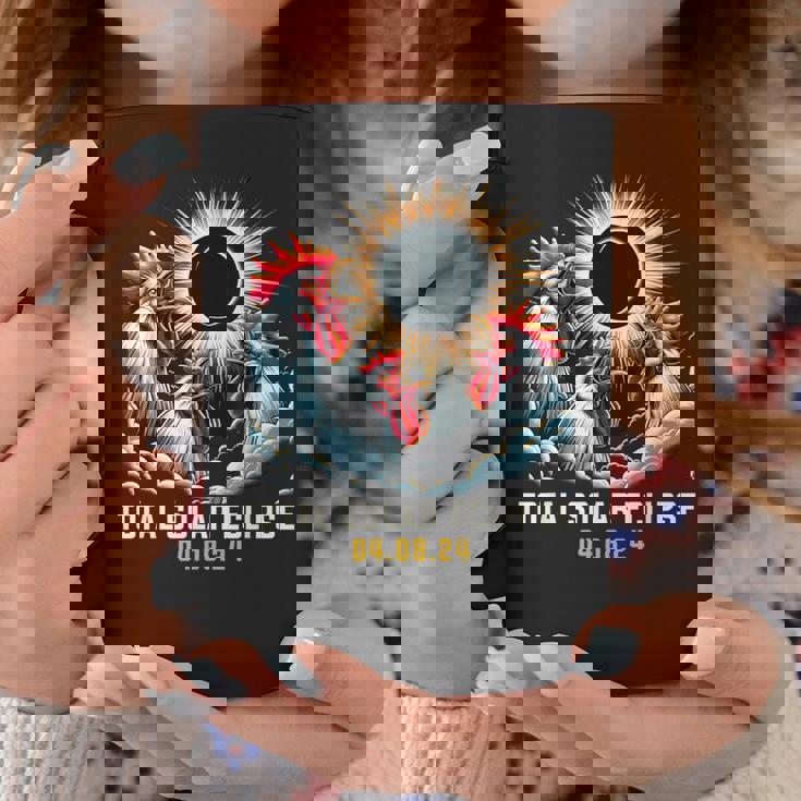 Rooster Howling At Solar Eclipse Coffee Mug | Mazezy