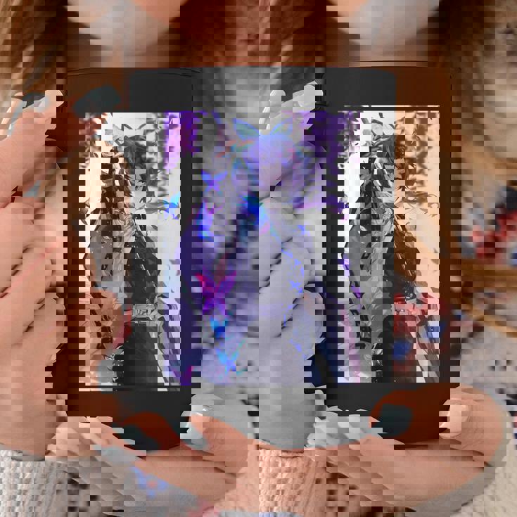 Shinobu Kocho Drawing Her Sword And Butterflies Flying Coffee Mug ...