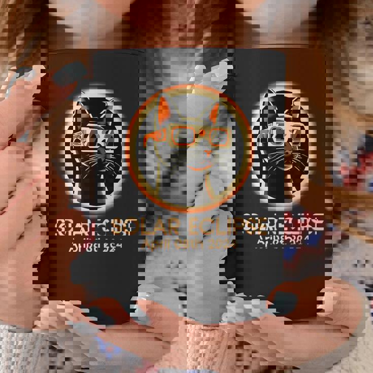 Solar Eclipse 2024 Cat Wearing Total Solar Eclipse Glasses Coffee Mug ...