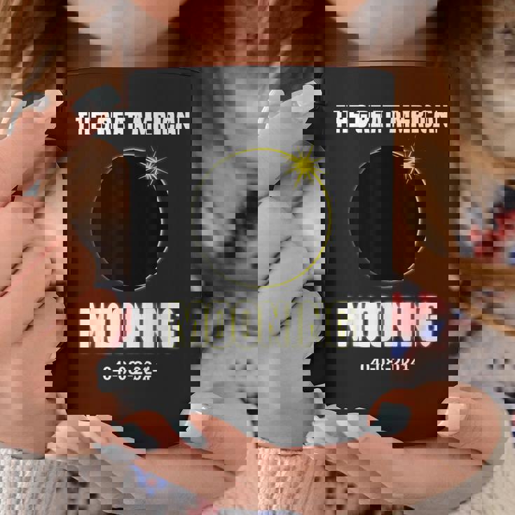 Solar Eclipse Great American Mooning 2024 Eclipse Coffee Mug | Mazezy