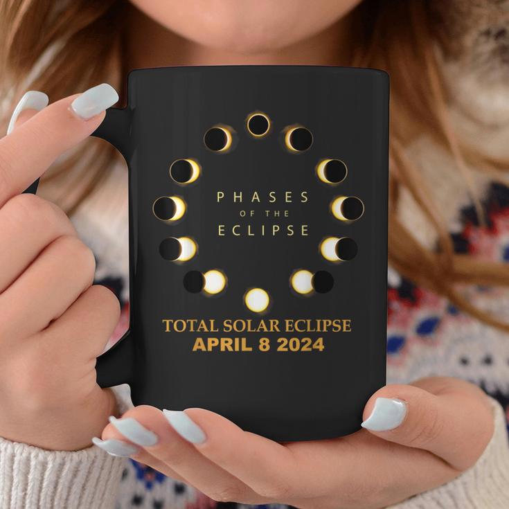 Total Solar Eclipse 2024 Phases April 8Th Coffee Mug | Mazezy