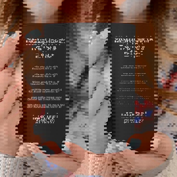 Total Solar Eclipse Plattsburgh Ny New York 2024 Facts Merch Coffee Mug ...