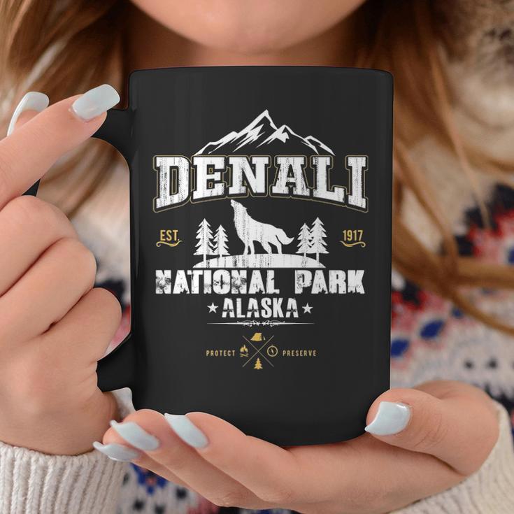 Vintage Style National Park Denali Alaska Coffee Mug | Mazezy