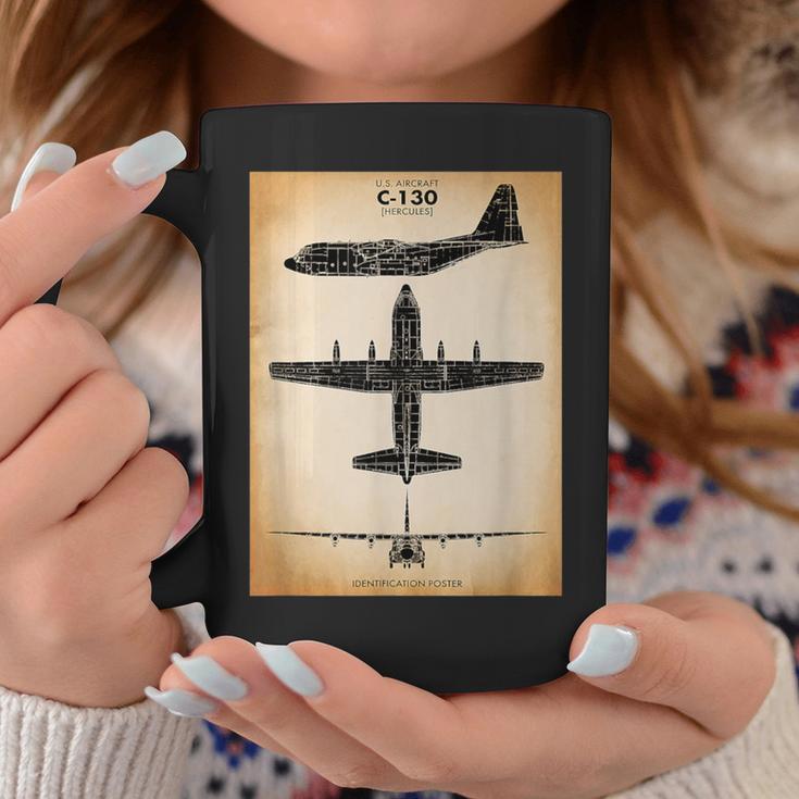 Vintage Ww2 Style Identification Poster C-130 Hercules Coffee Mug ...