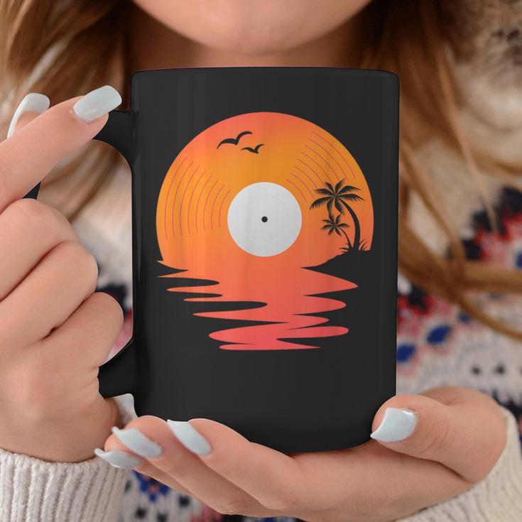 Vinyl Record Retro Disk Sea Beach Turntables For Dj Coffee Mug - Monsterry