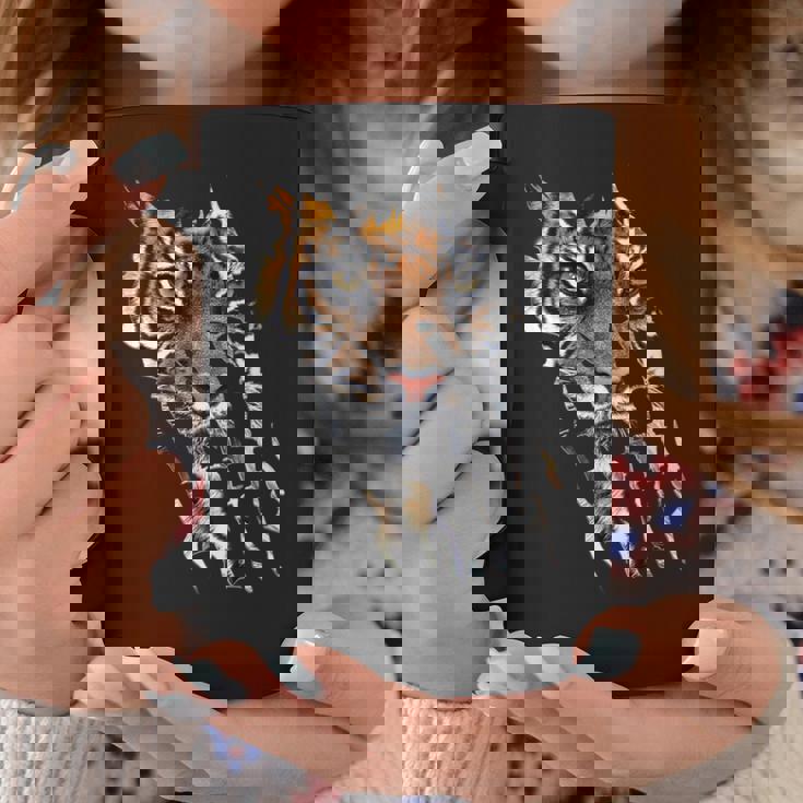 Wild Cat Bengal Tiger Face Claw Marks Coffee Mug - Monsterry