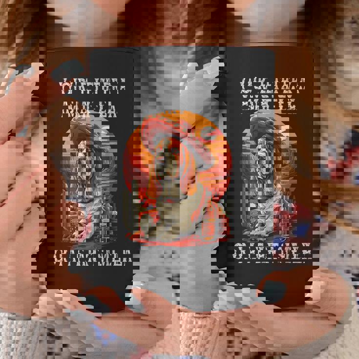 You're Either A Smart Fella Or A Fart Smella Cute Dog Cowboy Coffee Mug ...