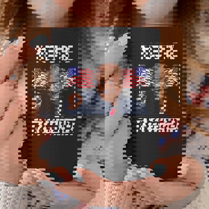 You're Triggered Donald Trump Meme Safe Space Flag Coffee Mug - Monsterry