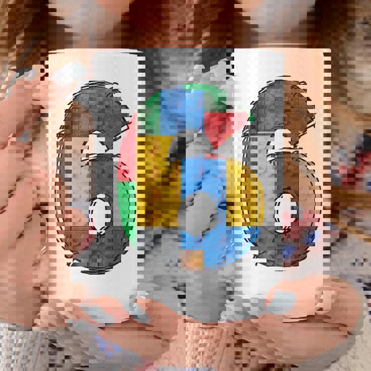 6 Years Old Blocks Building 6Th Birthday Boy Master Builder Coffee Mug ...