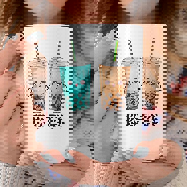 Bes Teas Besties Boba Tea Bubble Tea Kawaii Best Friend Pun Coffee Mug - Monsterry