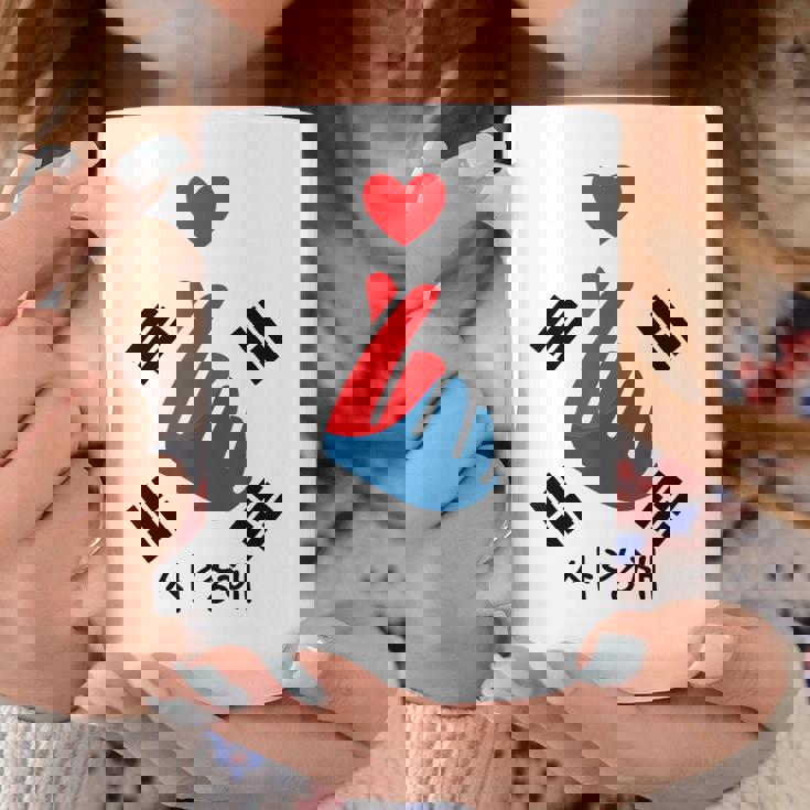 Saranghae K-Pop Finger Heart Korean Love Coffee Mug - Thegiftio UK