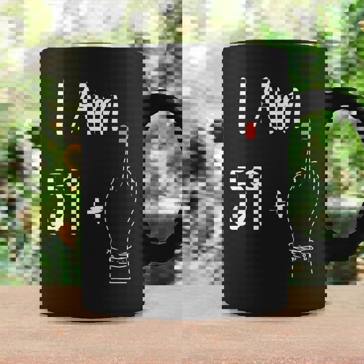 I Am 59 Plus 1 Middle Finger For A 60Th 60 Years Old Coffee Mug - Seseable