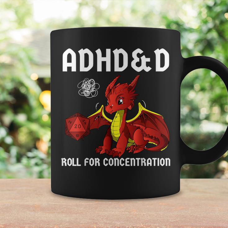 Adhd&D Roll For Concentration Cute Dragon Coffee Mug | Mazezy