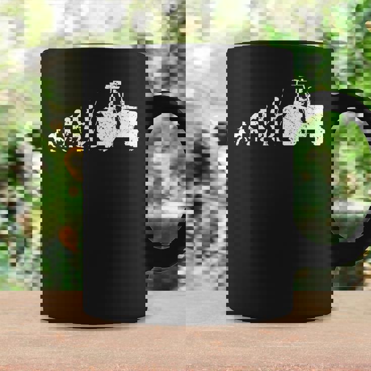 Campesino Campesina Tractor Evolución Del Agricultor Taza de café ...