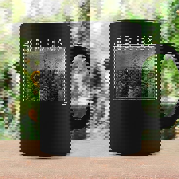 Dallas Skyline Texas Pride Vintage Black & White Photograph Coffee Mug ...