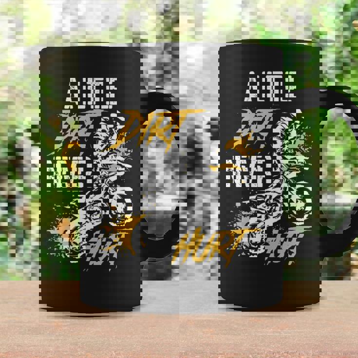 Dirt Bike Dirt Never Hurt Motocross Coffee Mug | Mazezy